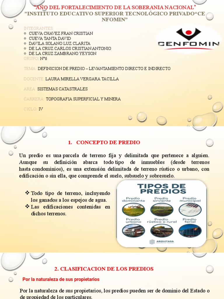 Definicion de Predio - Levantamiento Directo e Indirecto | PDF ...