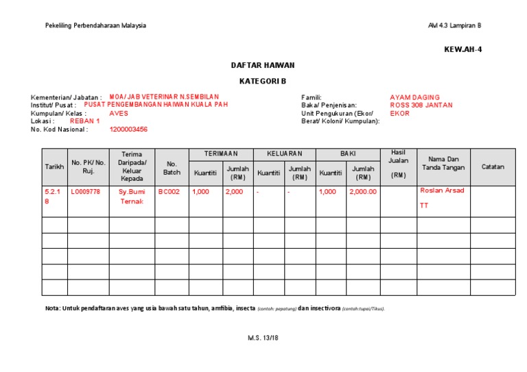 AM 4.3 KEW - Ah-4 Kategori B Baru | PDF