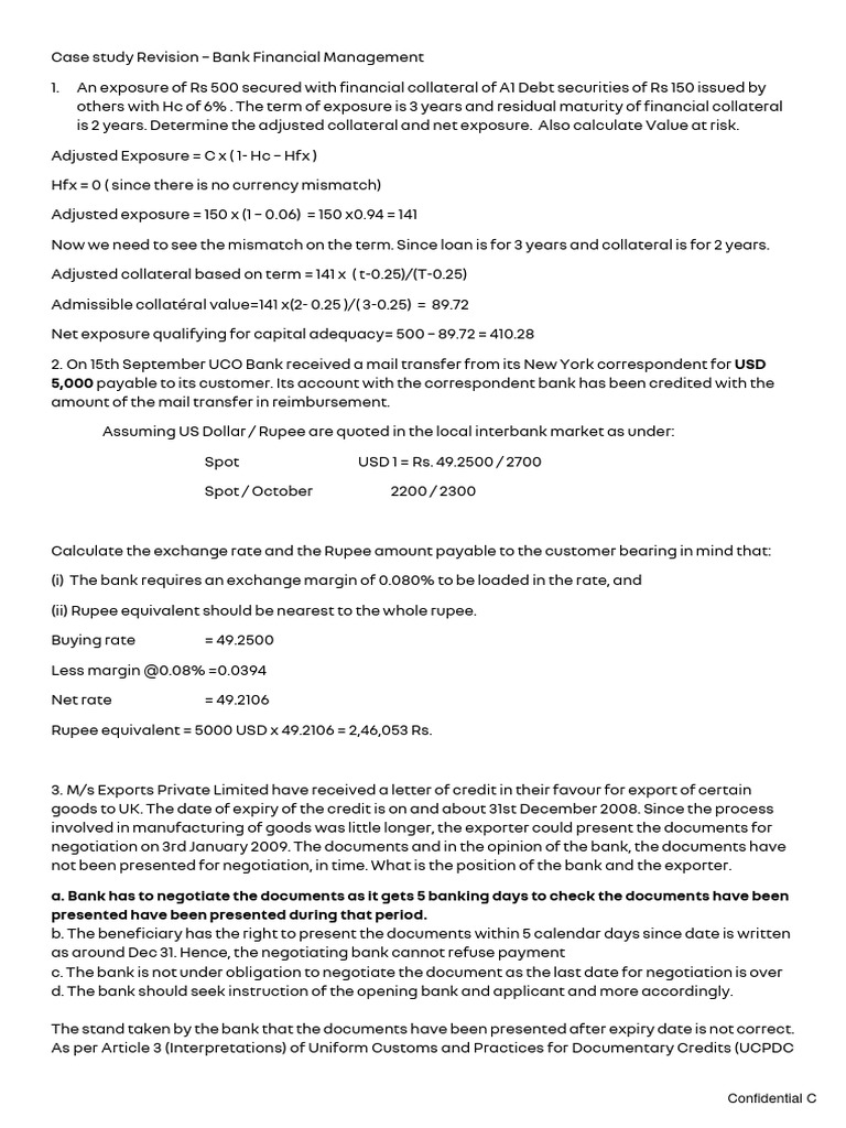 Case Study Revision - BFM | PDF | Option (Finance) | Put Option