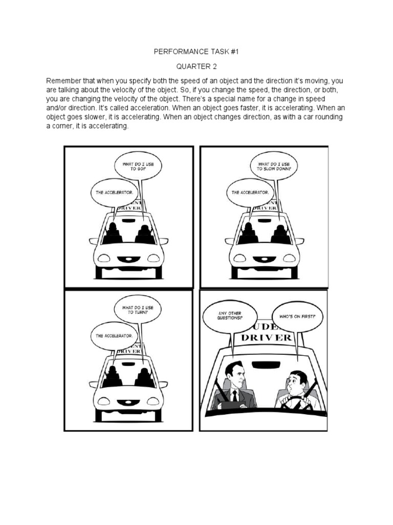 Performance Task # 1 | Download Free PDF | Speed | Acceleration Performance Task # 1 | Download Free PDF | Speed | Acceleration