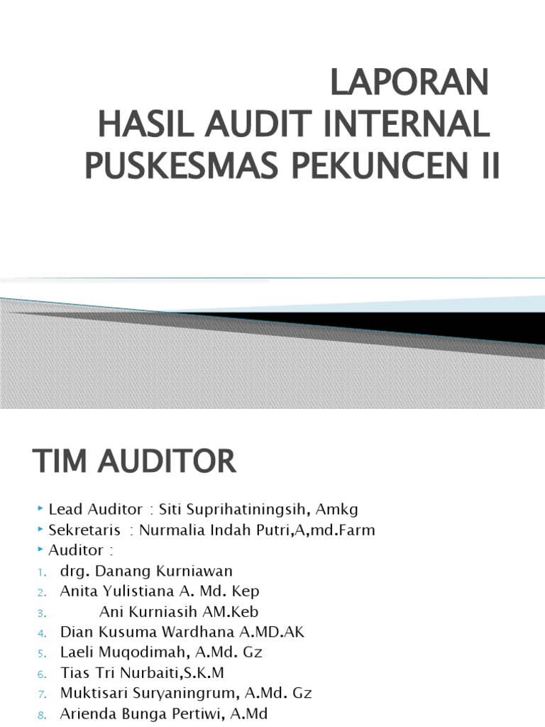 Laporan Audit Internal | PDF