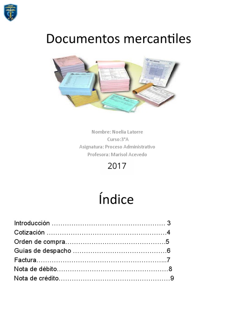 Documentos Mercantiles | PDF | Contabilidad | Factura