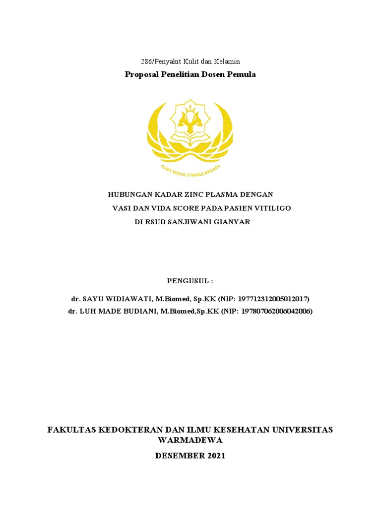 Hubungan Zinc dengan VASI dan VIDA Score | PDF | Pengembangan Diri ...