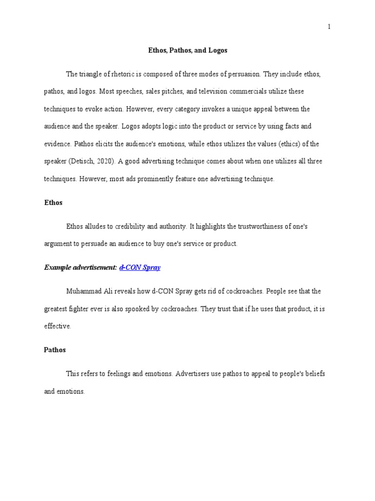 Ethos, Pathos, and Logos - Edited | PDF | Logos | Persuasion