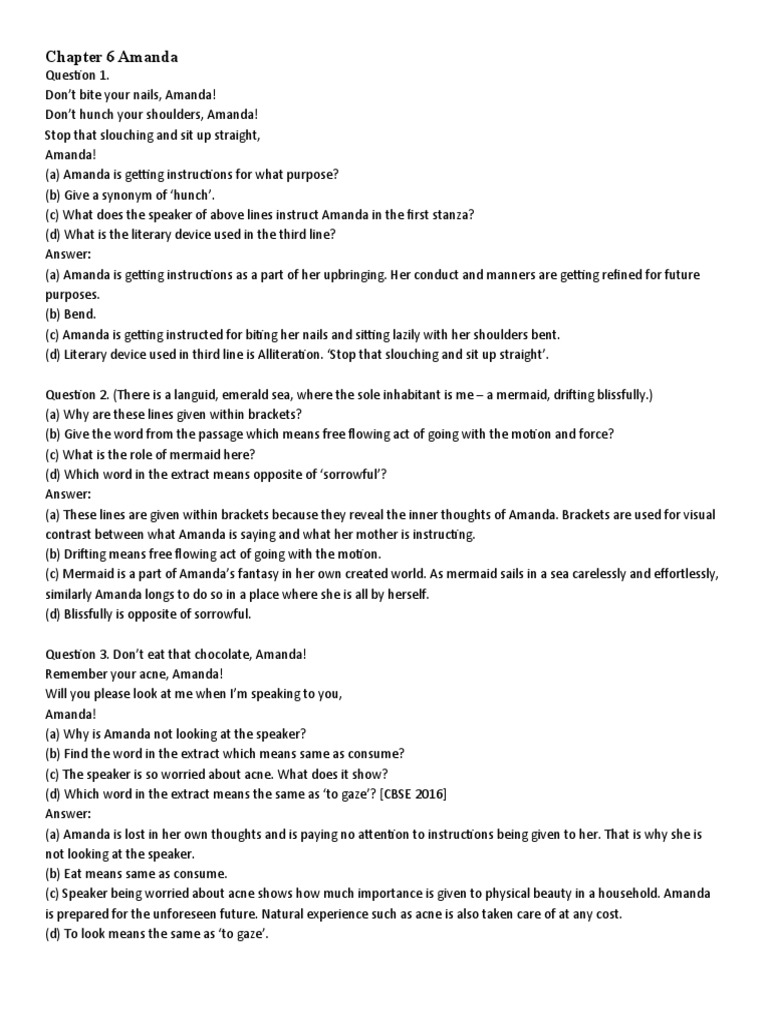 Chapter 6 Amanda Download Free Pdf Poetry