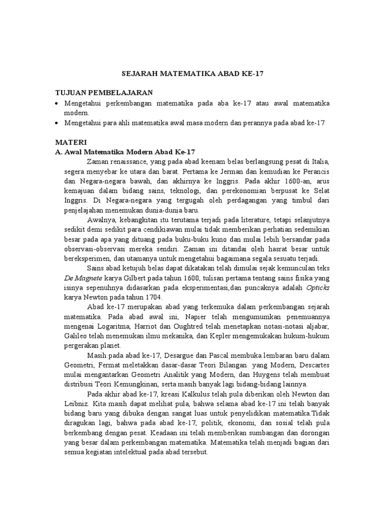 Materi E-Modul Sejarah Matematika | PDF