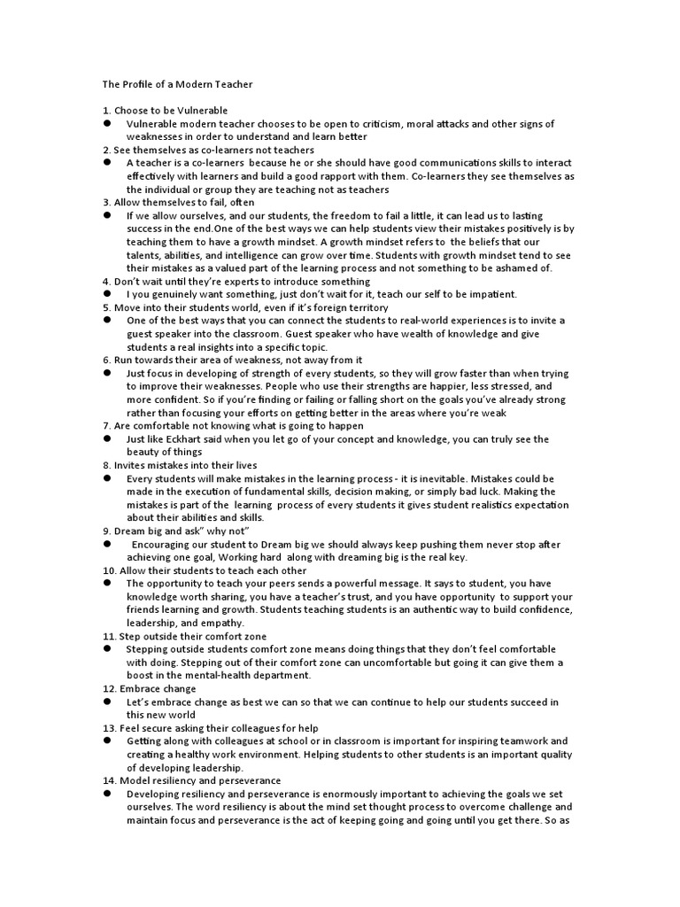 The Attributes of a Growth-Minded Modern Educator: Fostering Resilience ...