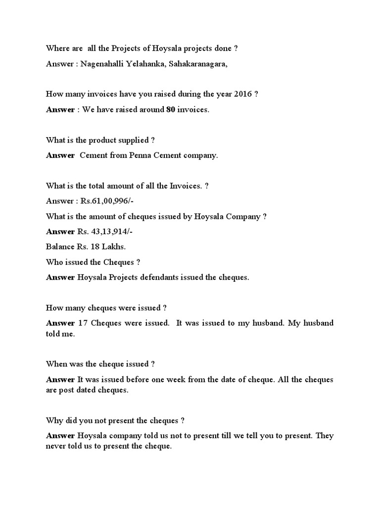 Cross Examination Questions | PDF