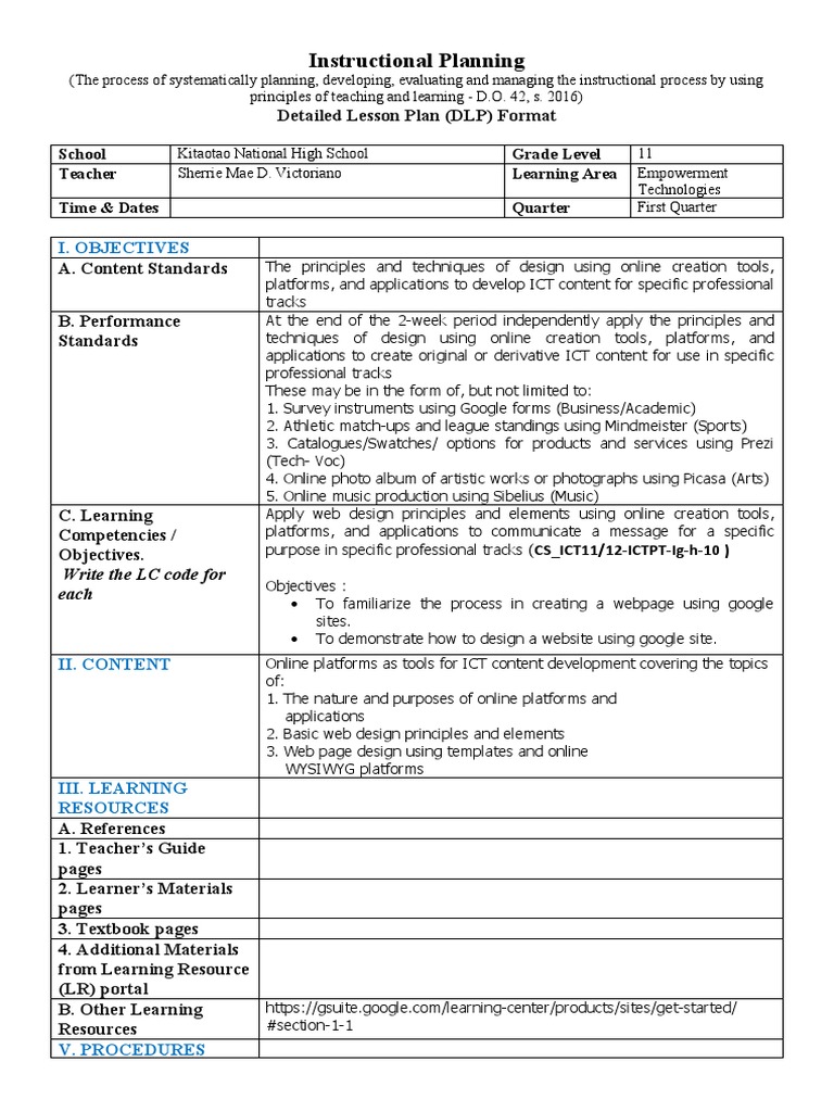 CS - ICT11 - 12 ICTPT Ig H 10 1 | PDF | Websites | Educational Technology