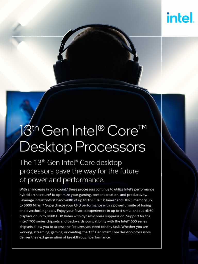 Intel 13th Gen Desktop Product Brief | PDF | Central Processing Unit | Intel