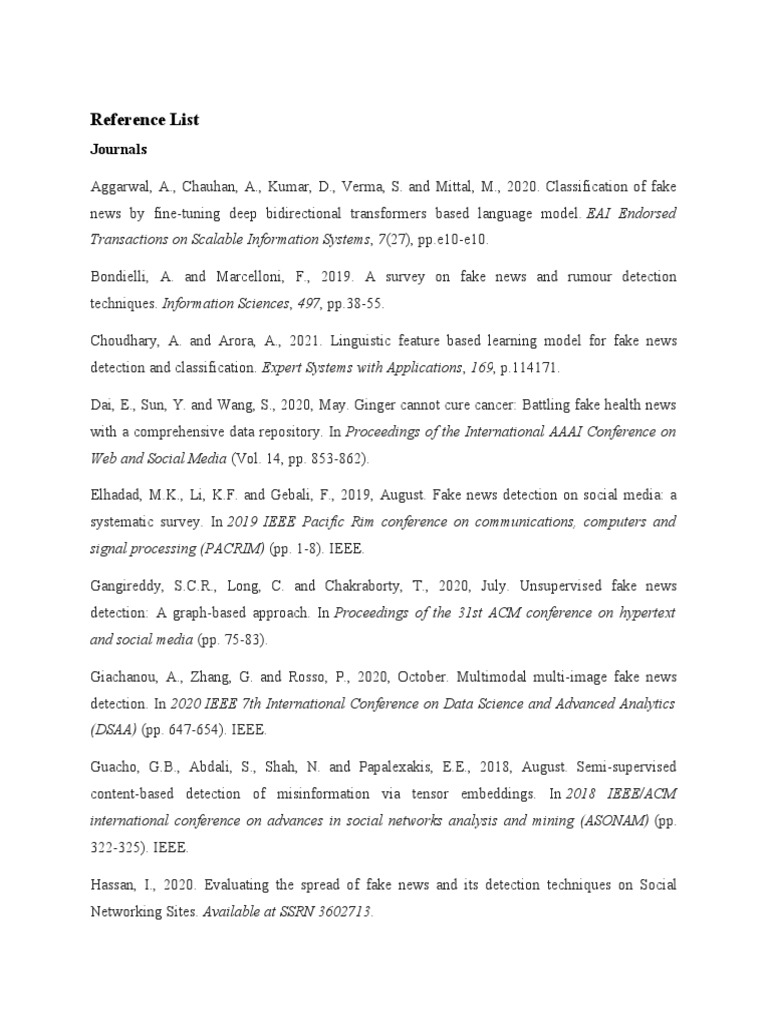 Reference List | PDF