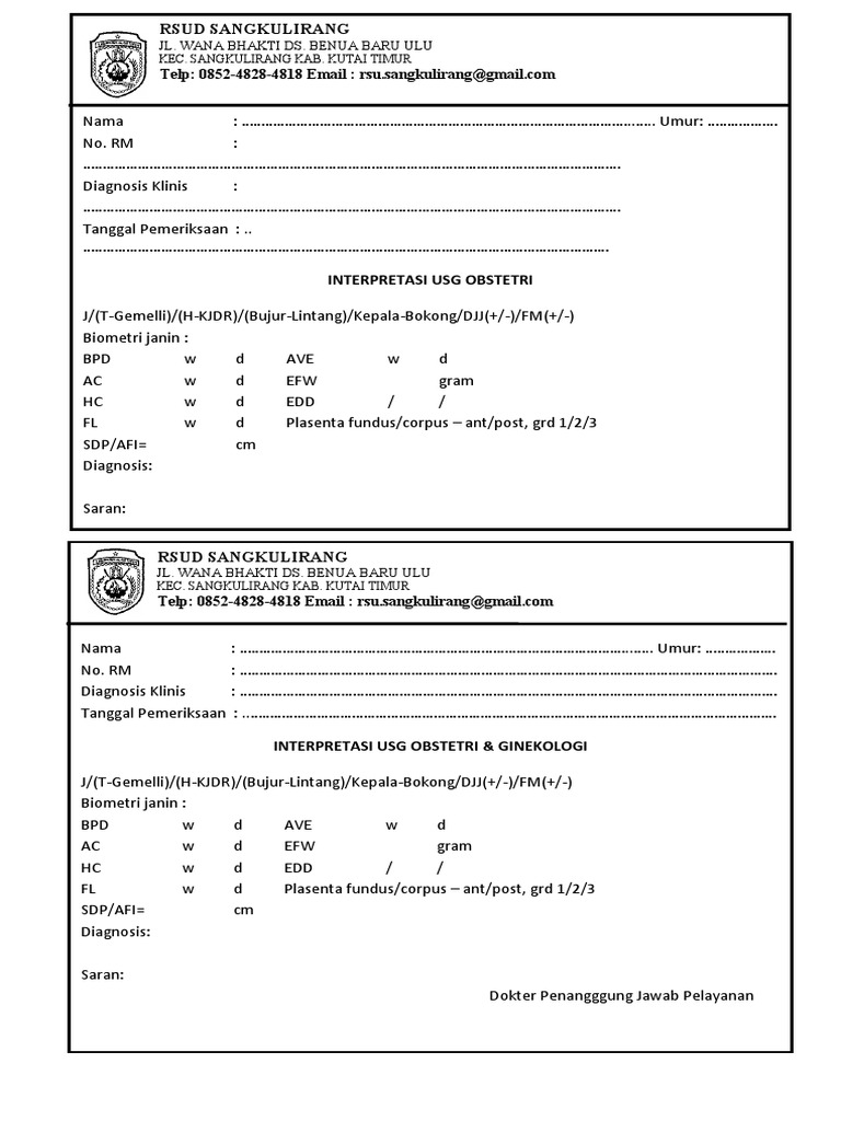 Form USG Kandungan | PDF | Pengembangan Diri | Kesehatan Holistik
