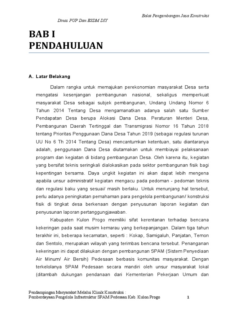 03 Isi Laporan - SPAMDes KLN Prog DV | PDF