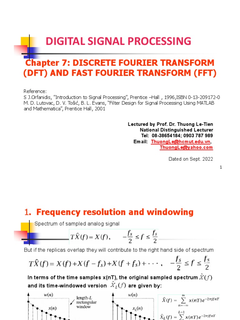 DFT and FFT in Digital Signal Processing | PDF
