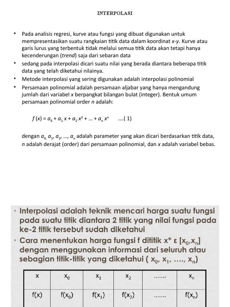 Interpolasi Linier | PDF