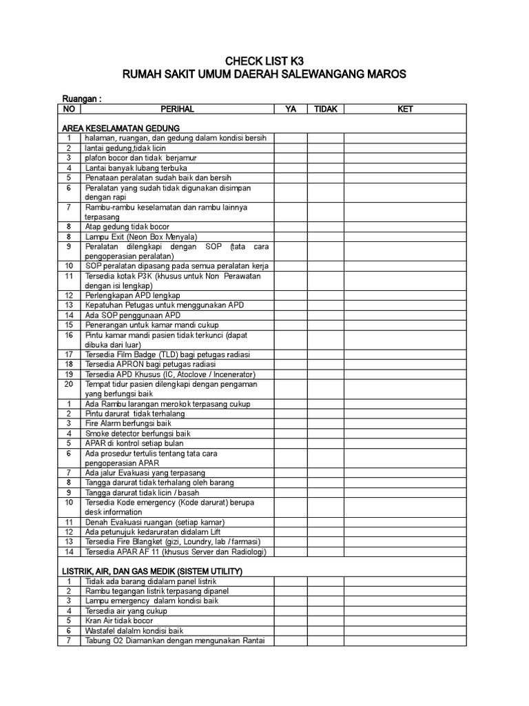 Checklist Pemantauan Lingkungan | PDF