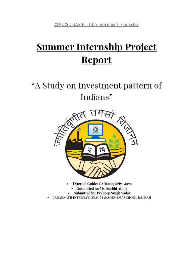 Summer Internship Report | PDF | Investment Fund | Mutual Funds