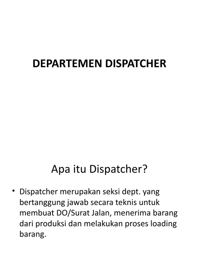 Dispatcher | PDF