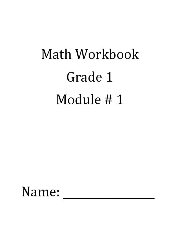 Math Workbook Grade 1 Module (PDFDrive) | PDF | Integumentary System | Foot