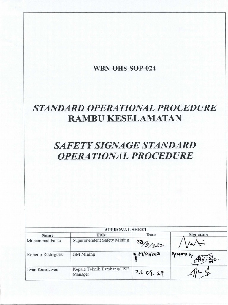 24 OHS Guidline Signage Ver000 2021 | PDF