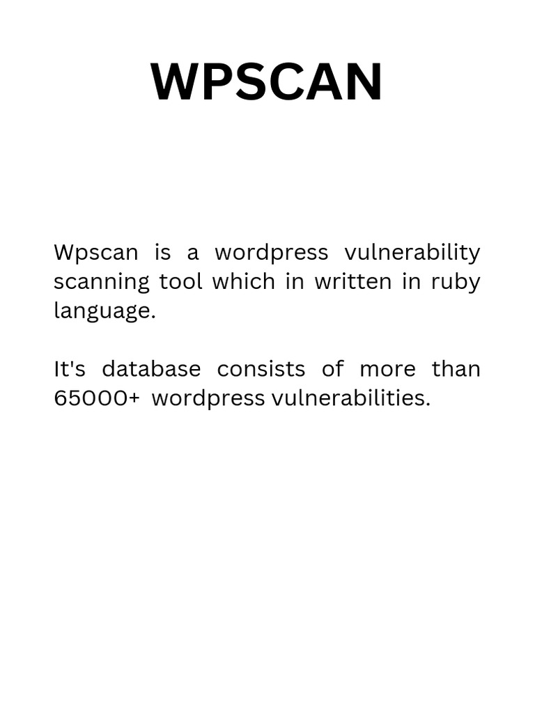 Wpscan | PDF