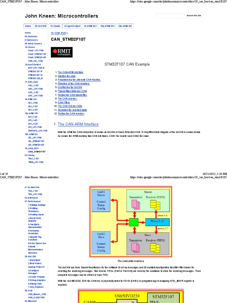 CAN - STM32F107 - John Kneen Microcontrollers | Download Free PDF ...