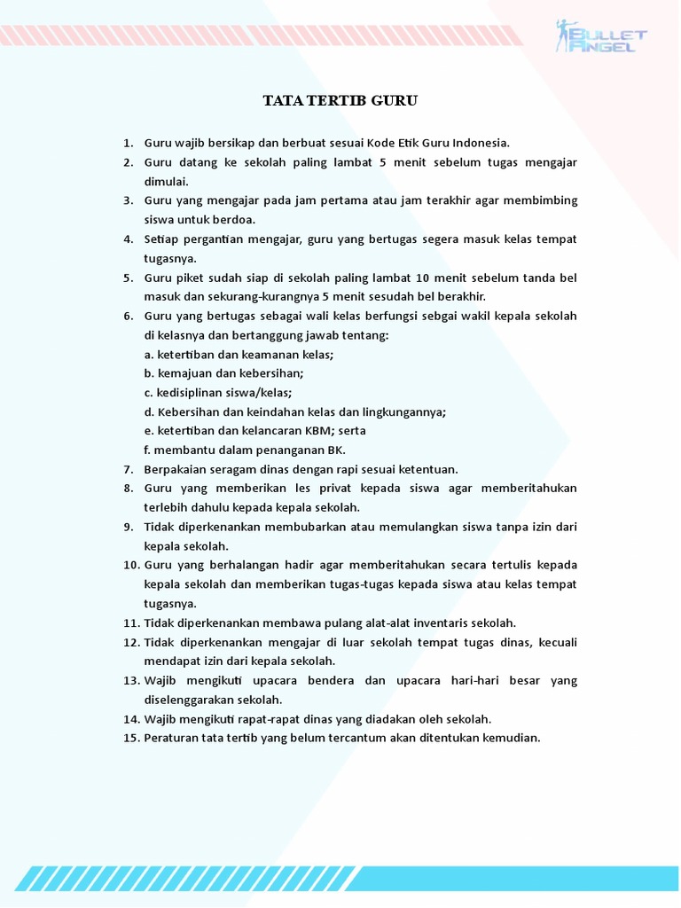 Tata Tertib Guru | PDF