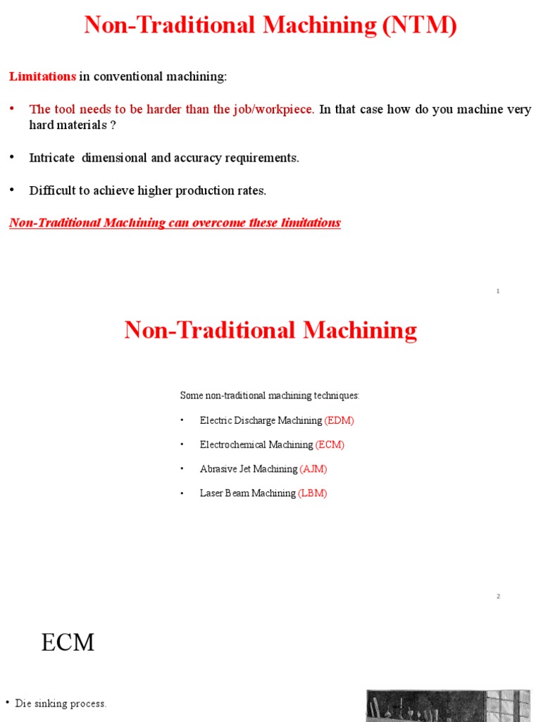 ECM and EDM | PDF | Machining | Electrode