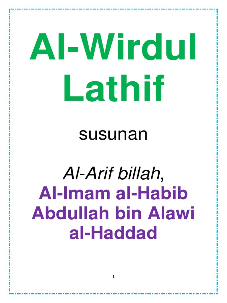 Al Wirdul Lathif2 | PDF