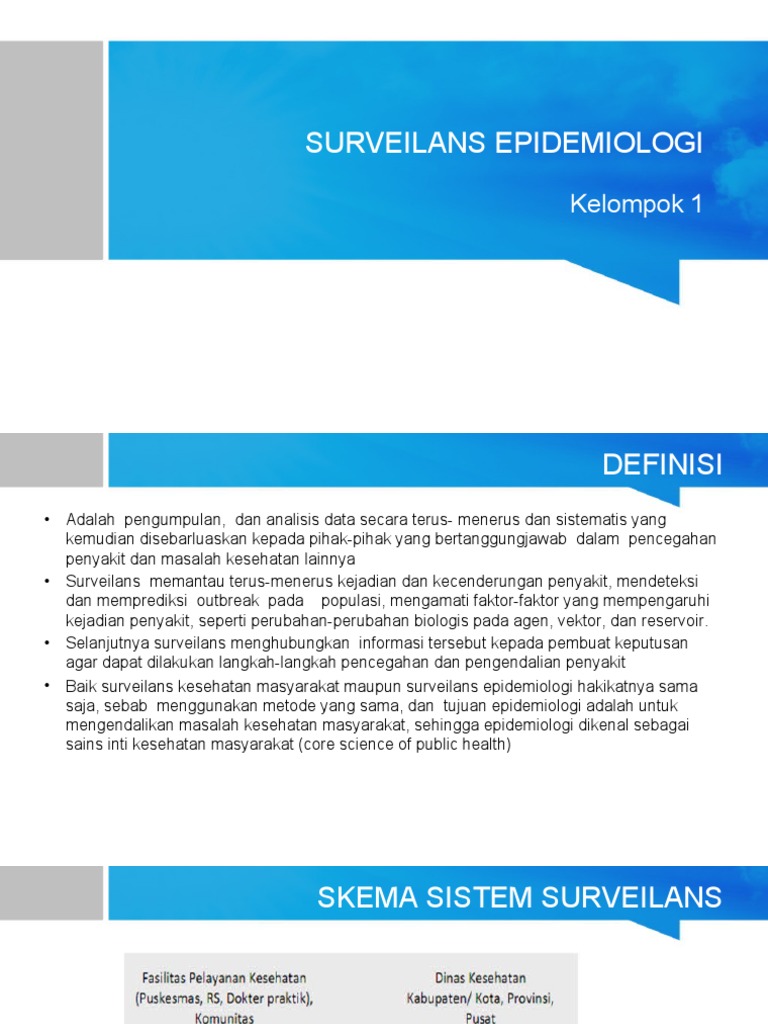 k.1 Surveilans Kesehatan Masyarakat | PDF