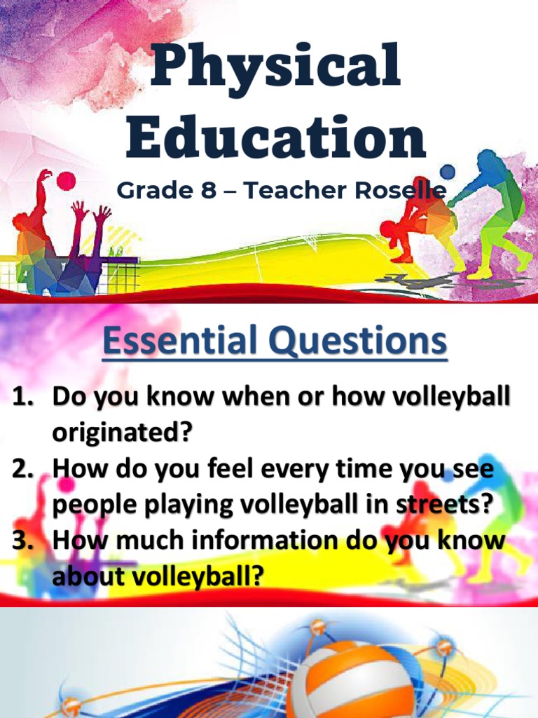 Grade 8 - Lesson 3.1 History of Volleyball | PDF | Volleyball ...