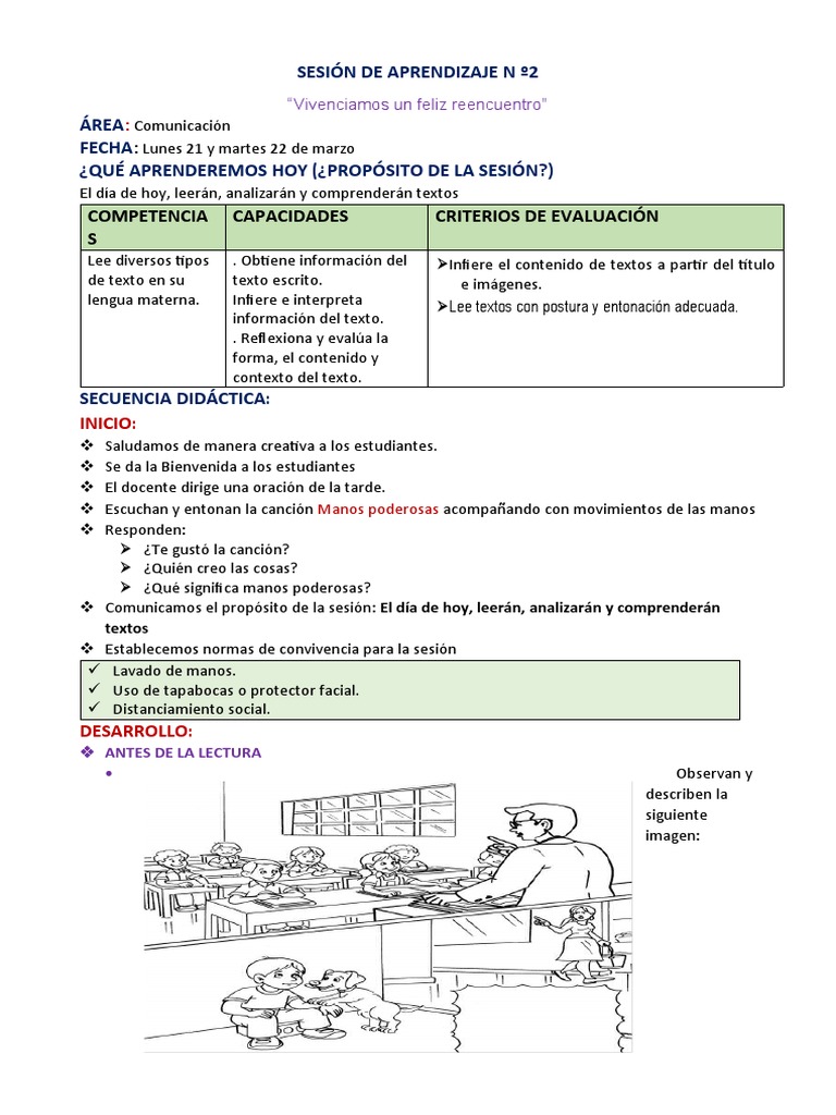 Sesión de Aprendizaje - Comunicacion | PDF | Comunicación humana | Ciencia cognitiva