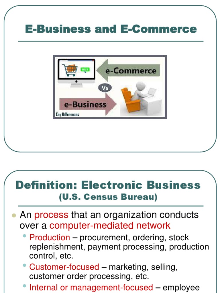 E-Business and E-Commerce Overview | PDF | Electronic Business | E Commerce