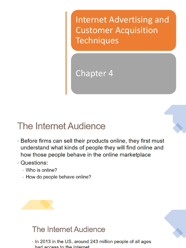 Chapter 4 - Internet Advertising & Customer Acquisition 2 | PDF ...