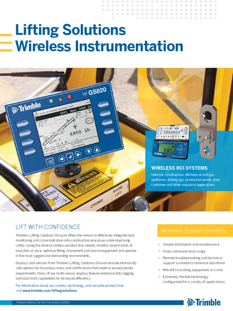 Trimble Lifting-Solutions-Wireless Brochure v1 | PDF | Crane (Machine ...