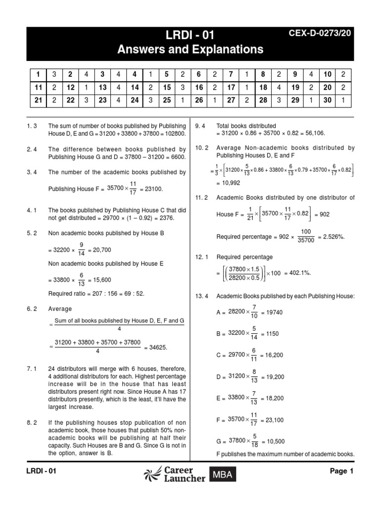 LRDI Solutions | PDF | Percentage | Angle