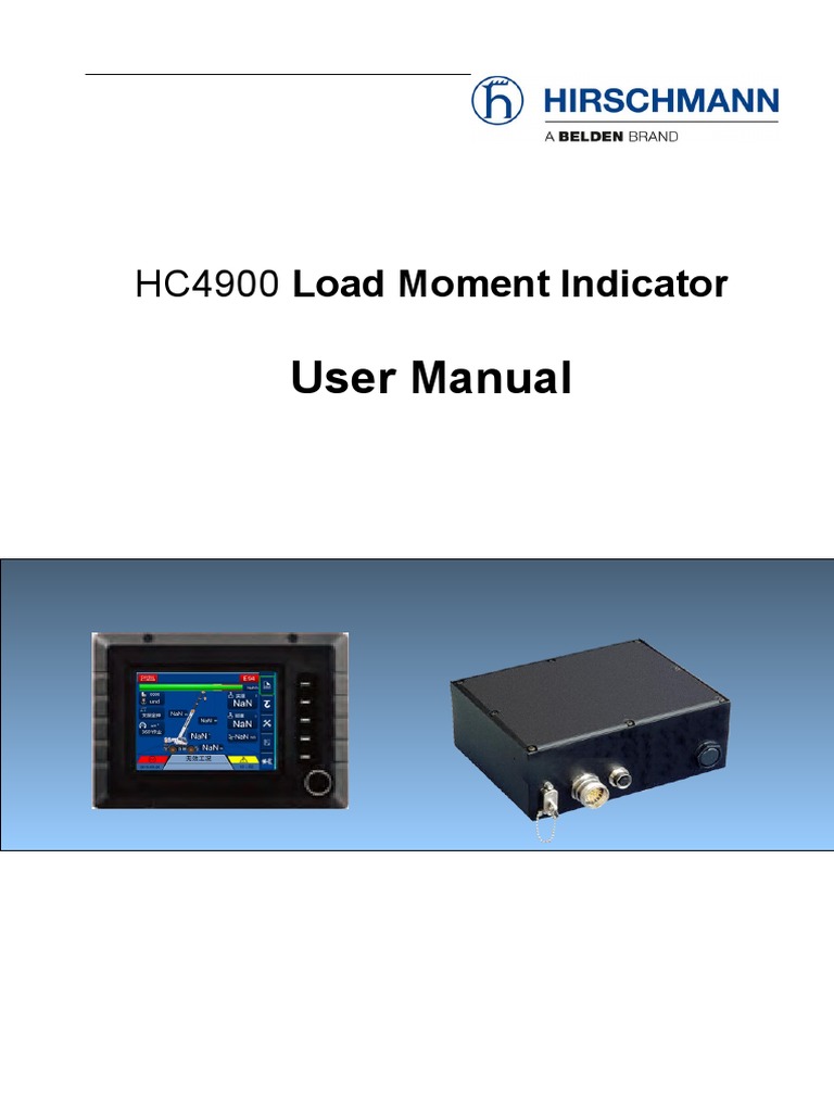 HIRSCHMANN Load Moment Indicator User Manual | PDF | Crane (Machine ...