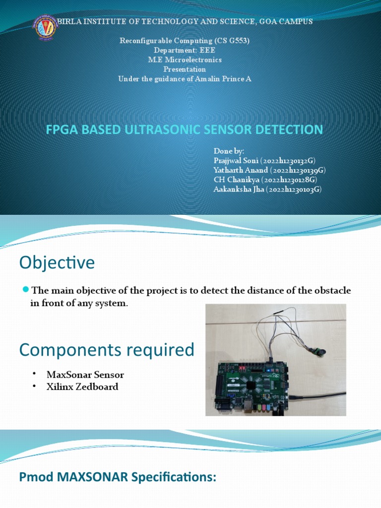FPGA-Based Ultrasonic Sensor for Obstacle Detection Distance Measurement | PDF