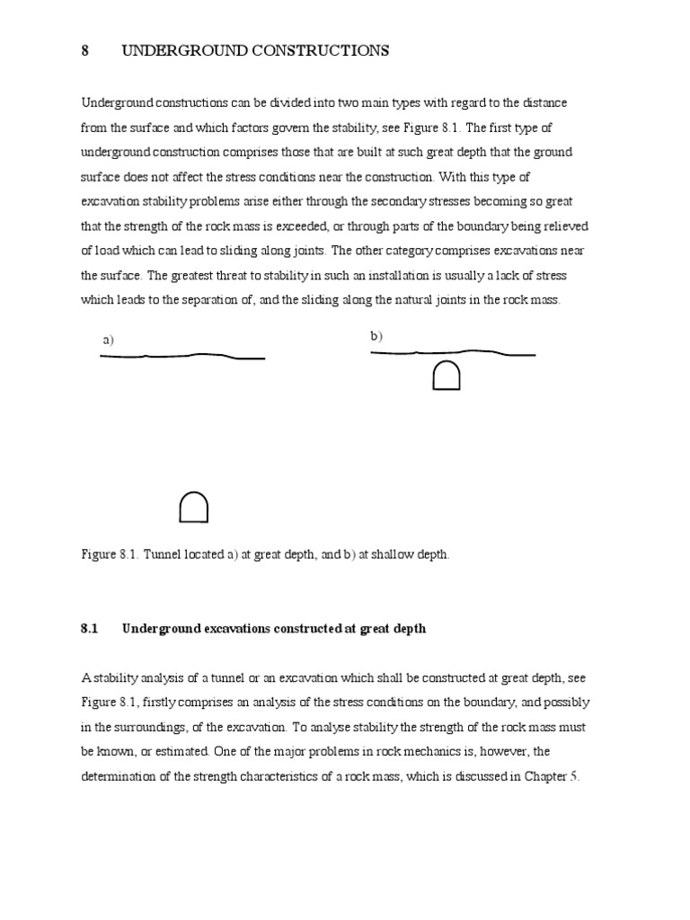 Underground construction types | PDF | Stress (Mechanics) | Stress ...