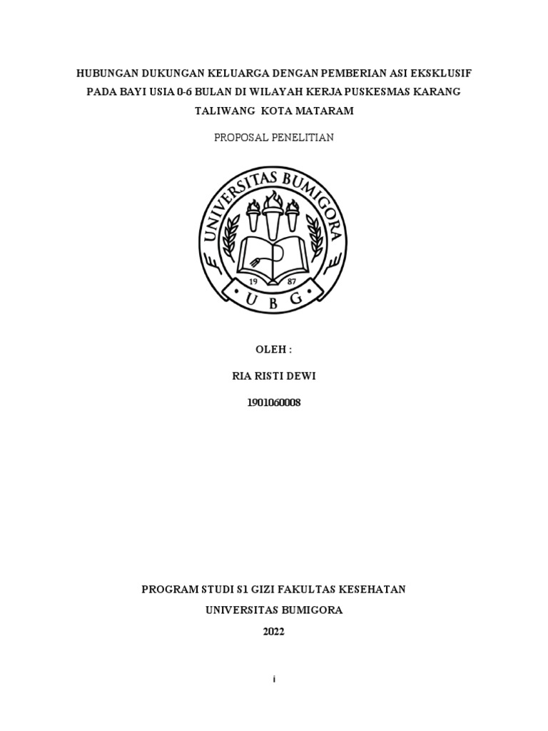 Hubungan Dukungan Keluarga Dengan Pemberian Asi Eksklusif Pada Bayi Di Wilayah Kerja Puskesmas ...