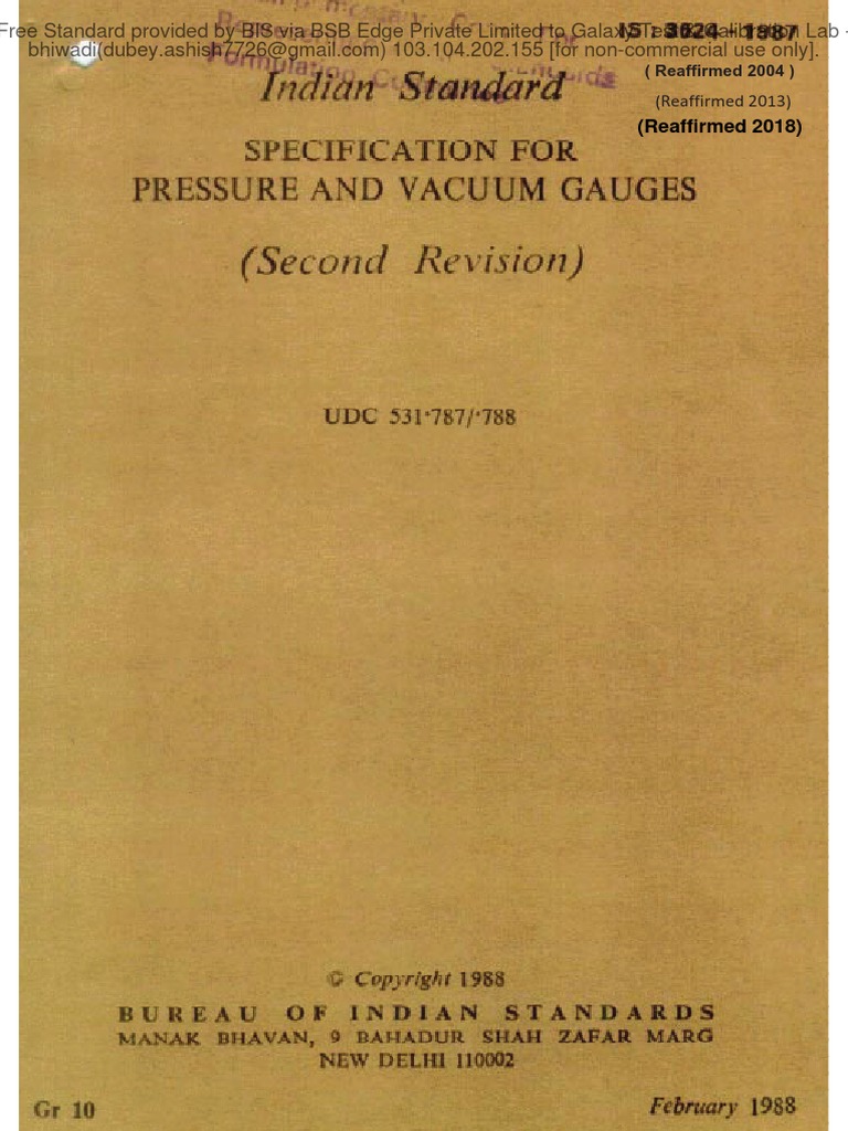 (Reaffirmed!2013) ! | PDF | Pressure Measurement | Pascal (Unit)