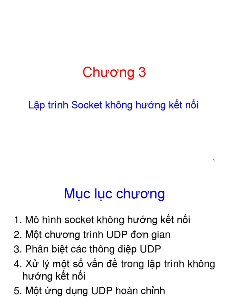 Chuong 03 Lap Trinh Socket Khong Huong Ket Noi | PDF