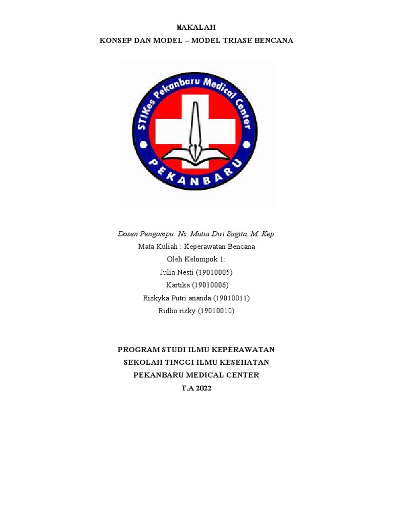 Konsep Dan Model - Model Triase Bencana | PDF | Sains & Matematika