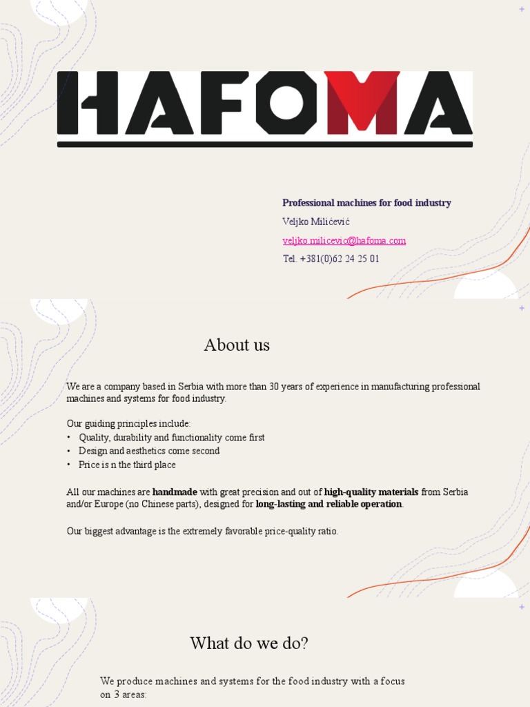 HAFOMA Presentation 2022 ENG | PDF | Mill (Grinding)