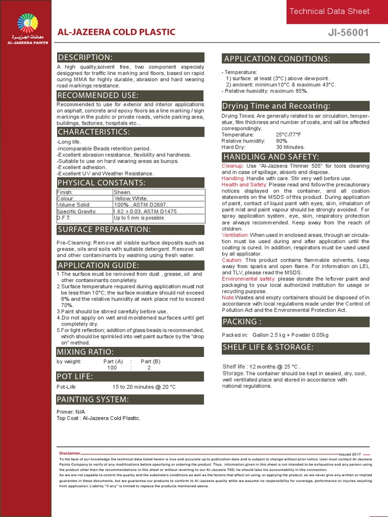 Al-Jazeera Cold Plastic Paint Guide | PDF | Paint | Wear