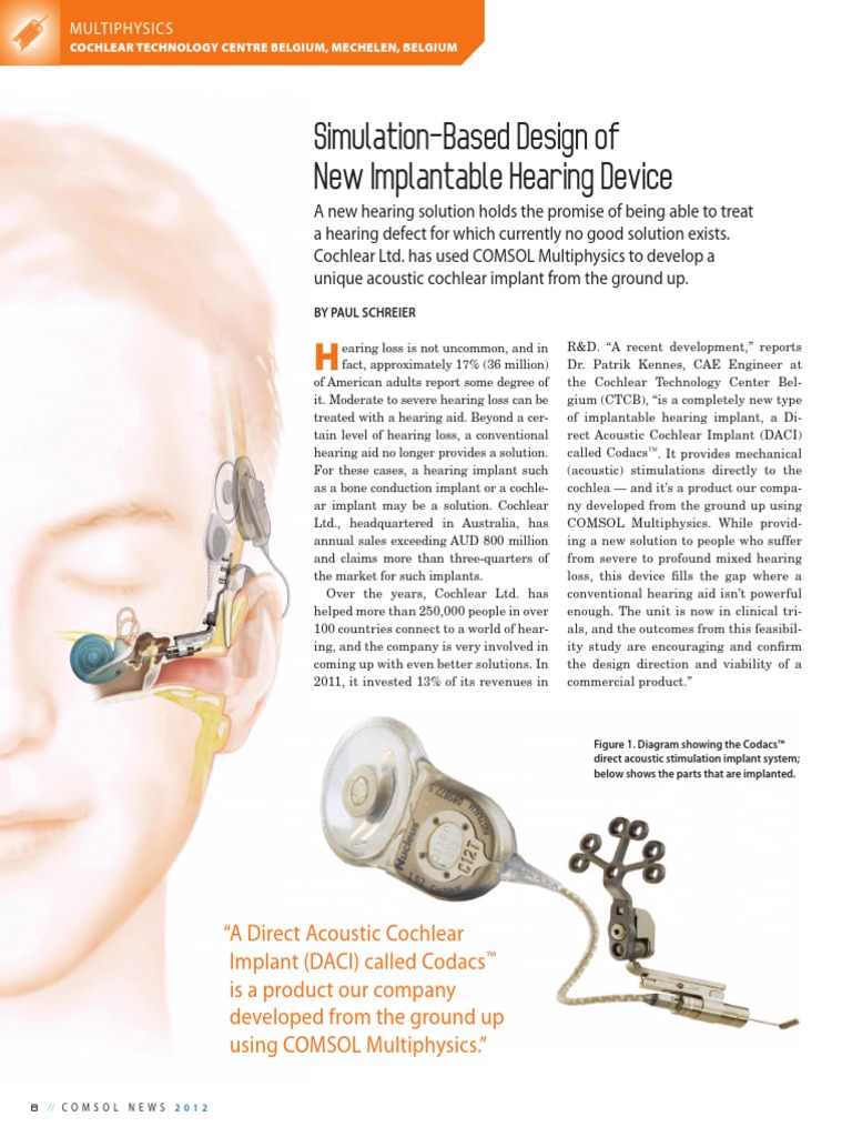 Simulation-Based Design of New Implantable Hearing Device | PDF