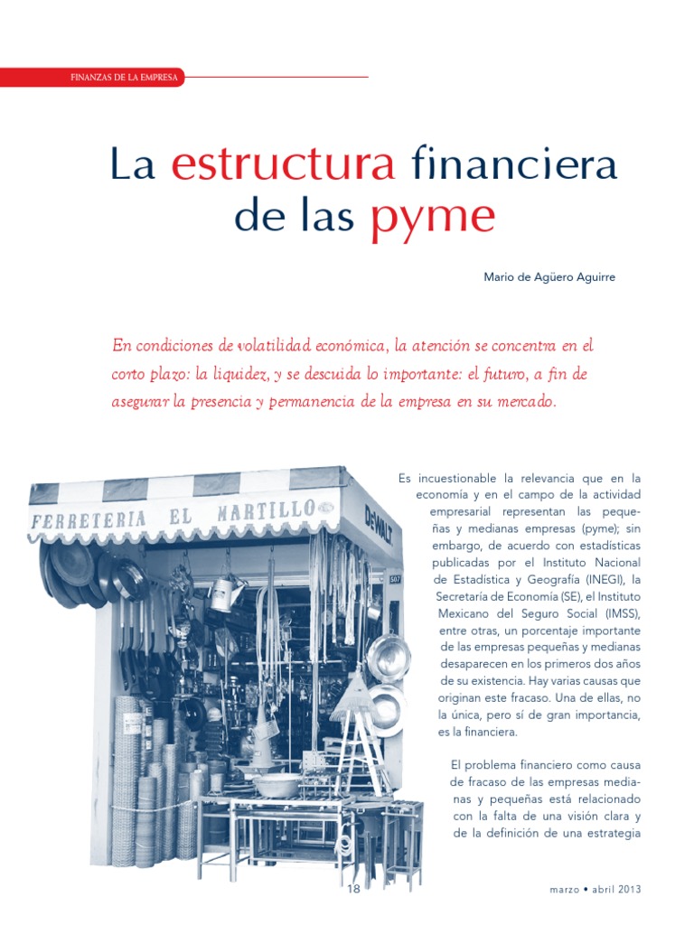 La Estructura Financiera de Las Pyme (Mario de Agüero Aguirre ...