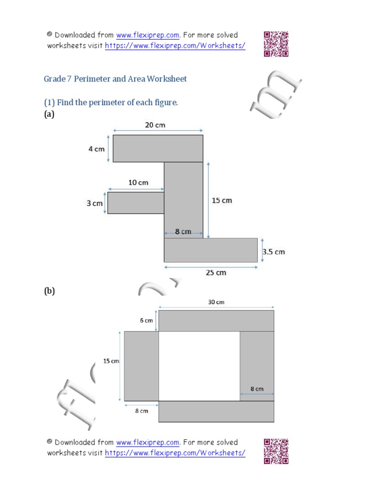 Grade 7 Perimeter and Area | PDF | Area | Triangle