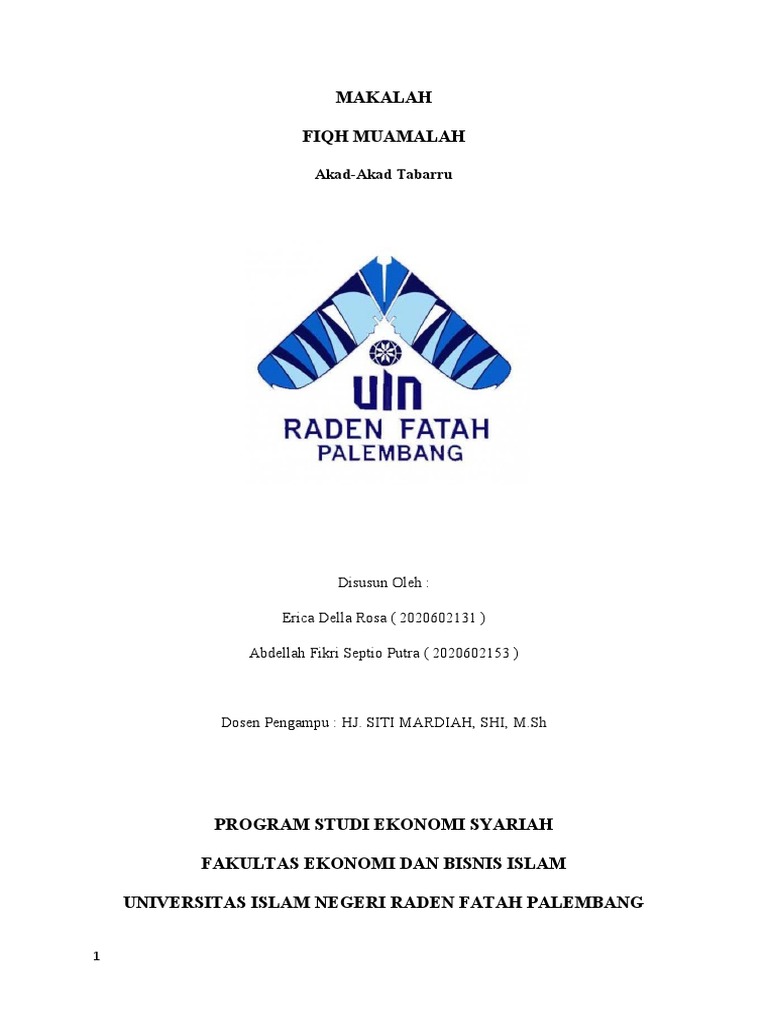 Makalah Akad Tabarru | PDF