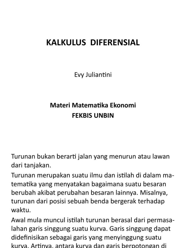 6 Kalkulus Diferensial Pdf